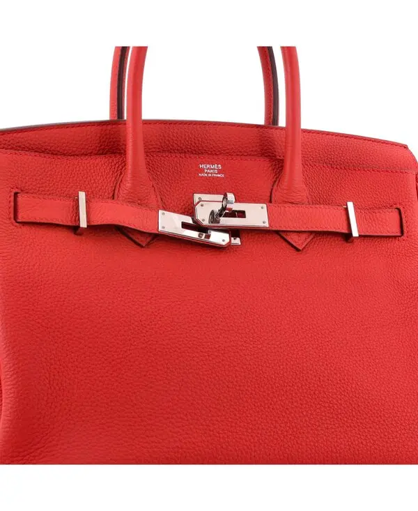 Hermès Birkin 30 Handbag Red Togo With Palladium Hardware