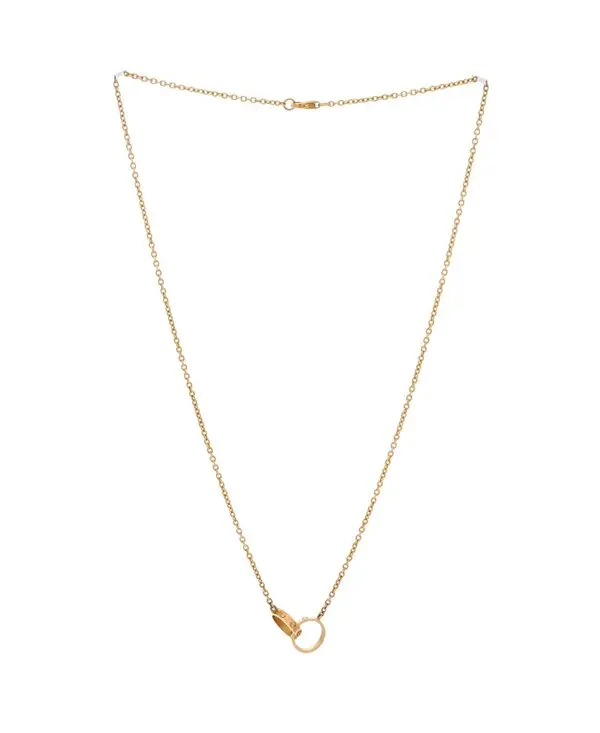 CARTIER Love Interlocking Necklace 18k 17.75