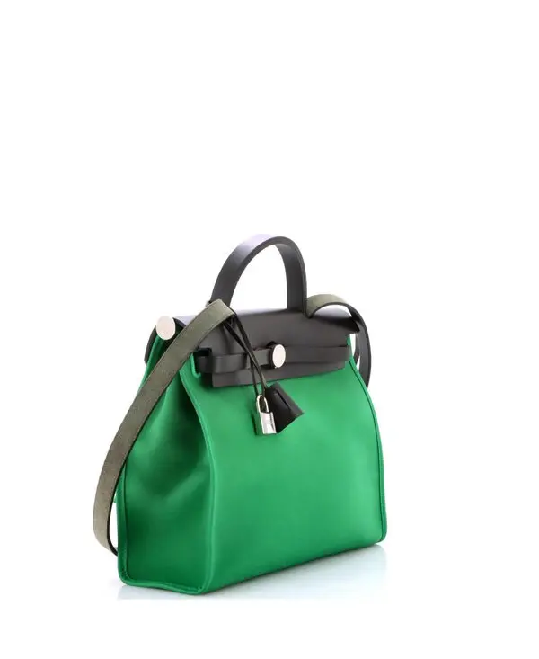 Hermès 31 Herbag Zip Leather And Toile