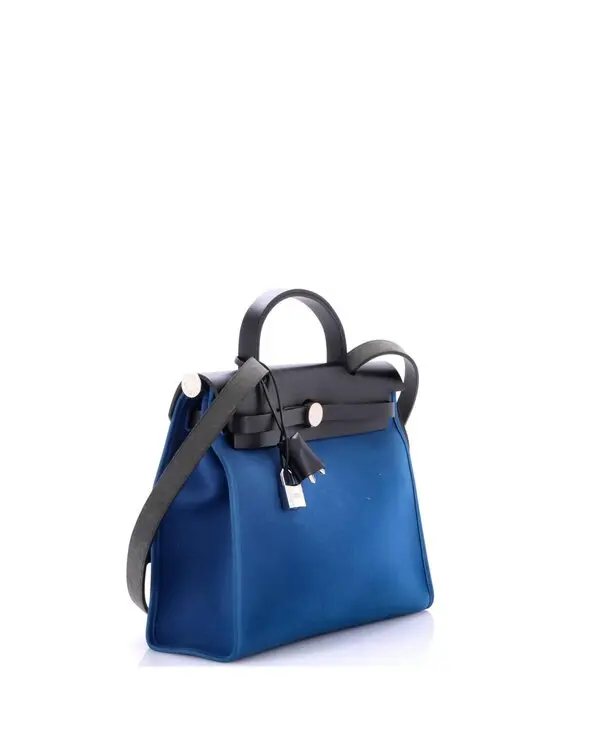 Hermès 31 Herbag Zip Leather And Toile