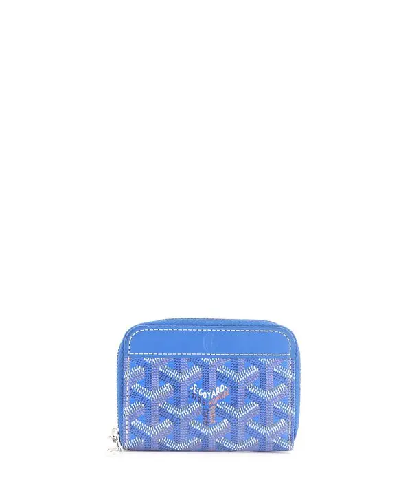 Goyard Pm Matignon Zip Wallet Coated Canvas With Leather