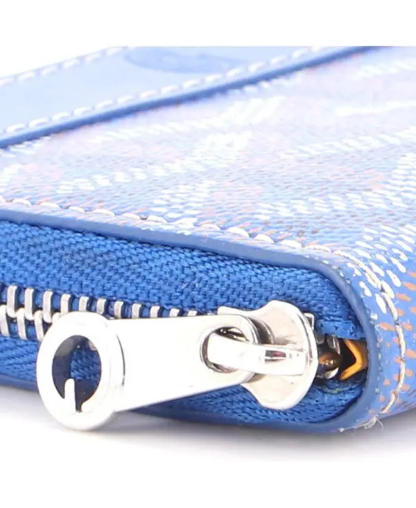 Goyard Pm Matignon Zip Wallet Coated Canvas With Leather
