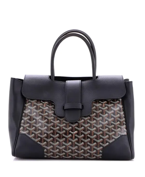 Goyard Saigon Tote Bag Coated Canvas With Leather