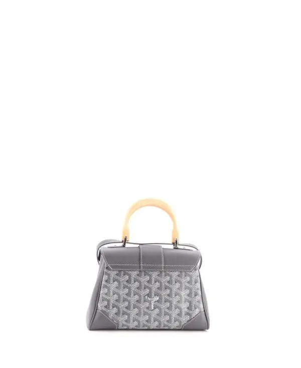Goyard Saigon Top Handle Bag Coated Canvas With Leather