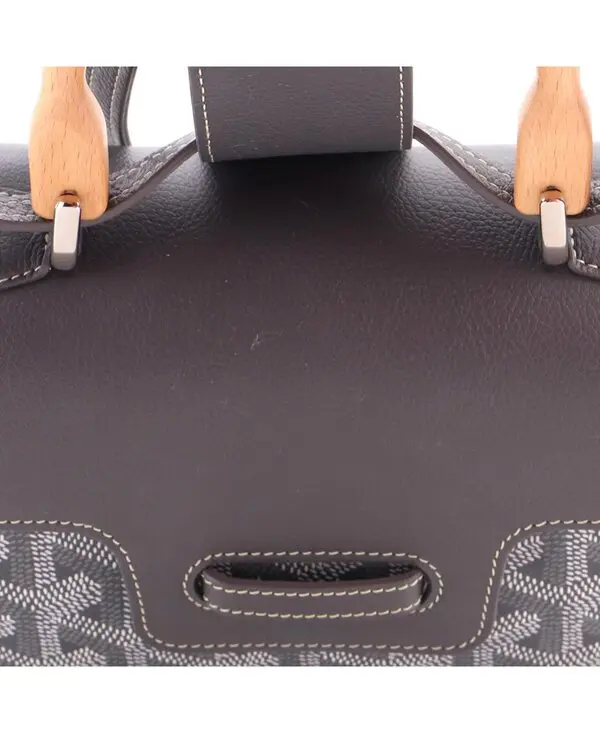 Goyard Saigon Top Handle Bag Coated Canvas With Leather
