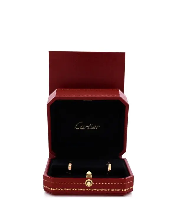 CARTIER Small Love Hoop Earrings 18k Rose Gold