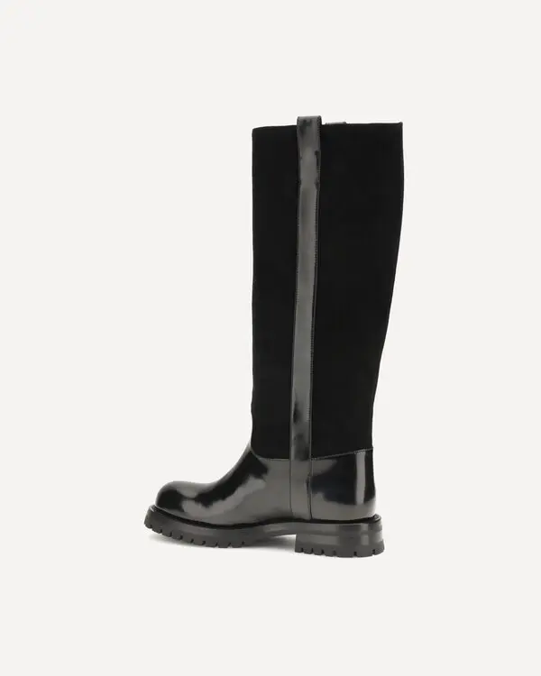 Dolce & Gabbana High Suede And Smooth Leather Boots