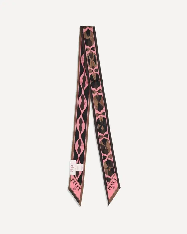 Emilio Pucci Silk Twill Bandeau Scarf With Mixed Prints