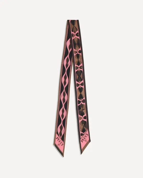 Emilio Pucci Silk Twill Bandeau Scarf With Mixed Prints