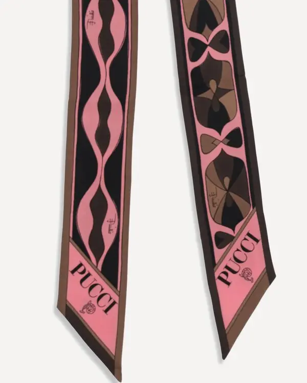 Emilio Pucci Silk Twill Bandeau Scarf With Mixed Prints