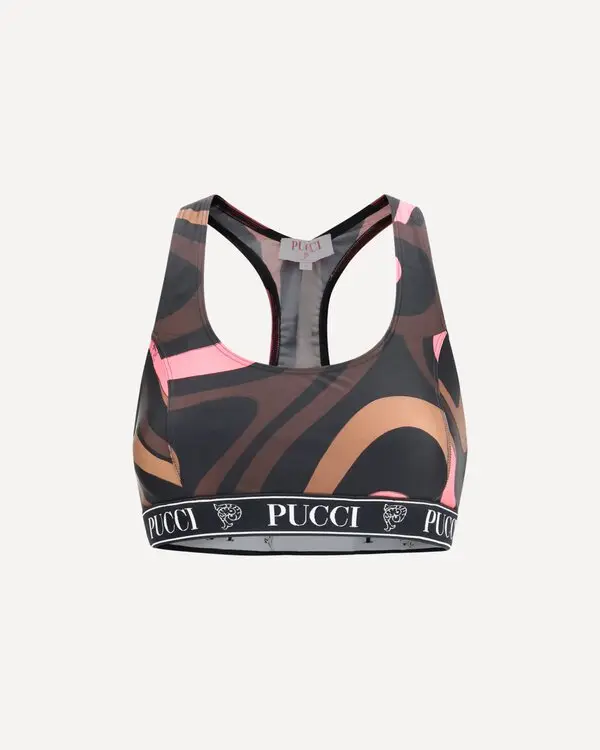 Emilio Pucci Marmo Print Port Top - Multicolour