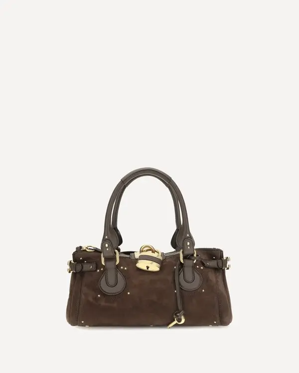 Chloé Paddington Suede Handbag - Brown