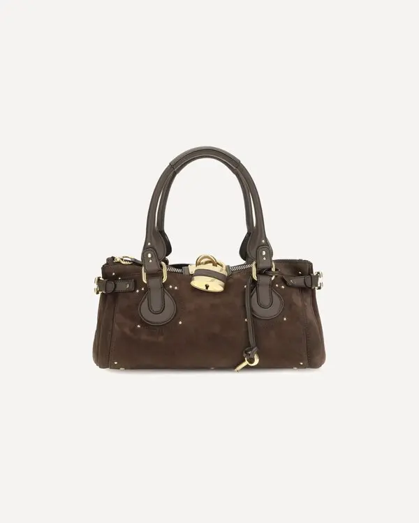 Chloé Paddington Suede Handbag - Brown