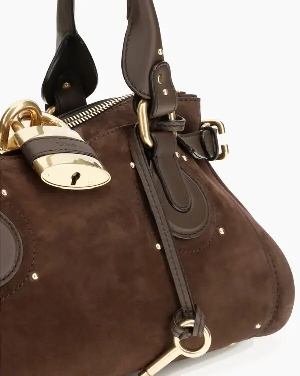 Chloé Paddington Suede Handbag - Brown