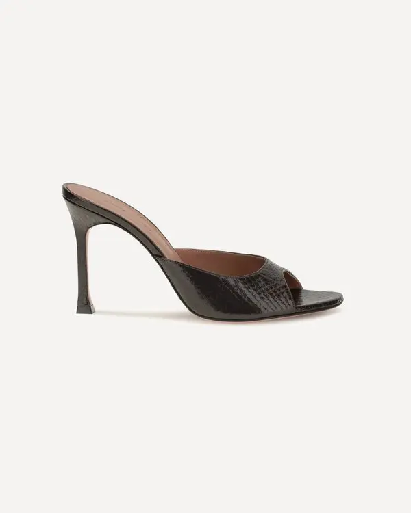 Amina Muaddi Alexa Croc-effect Sandals