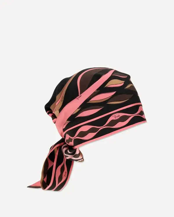 Emilio Pucci Dune Print Silk Twill Triangle Bandana