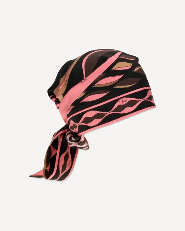 Emilio Pucci Dune Print Silk Twill Triangle Bandana