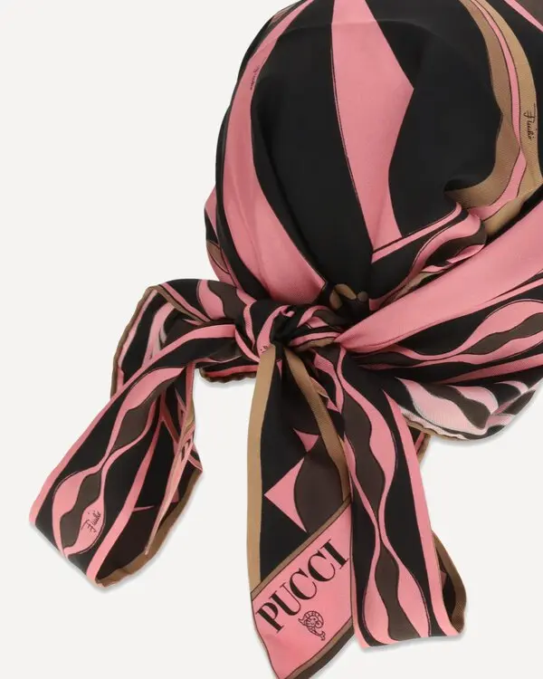 Emilio Pucci Dune Print Silk Twill Triangle Bandana