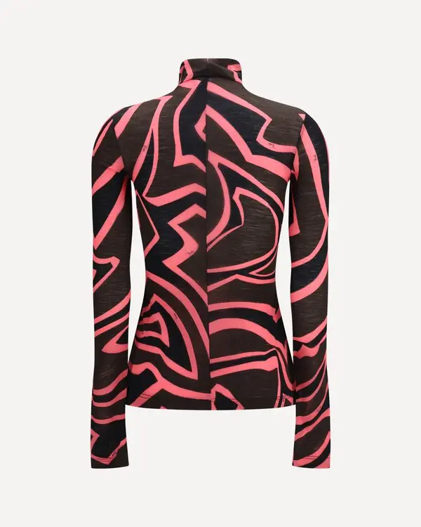 Emilio Pucci Fiammato Wool Jersey Top