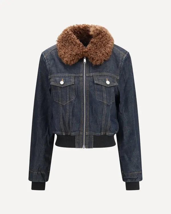 GANNI Denim Bomber Jacket