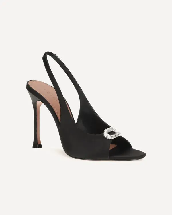 Amina Muaddi Mini Camelia Slingback Sandals
