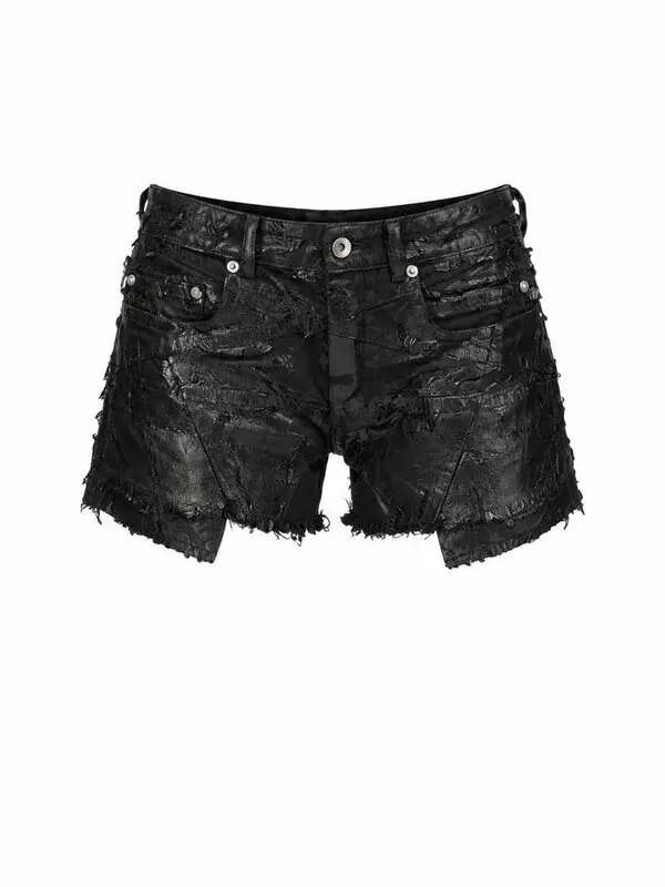 Rick Owens Denim Shorts Lana Model - Black