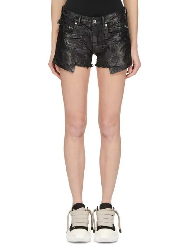 Rick Owens Denim Shorts Lana Model
