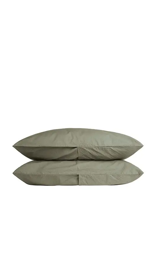 PARACHUTE Percale Pillowcase Set In Green