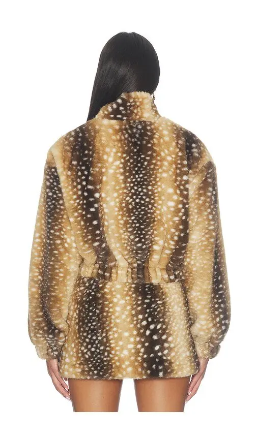 Superdown Eloise Faux Fur Jacket In Brown