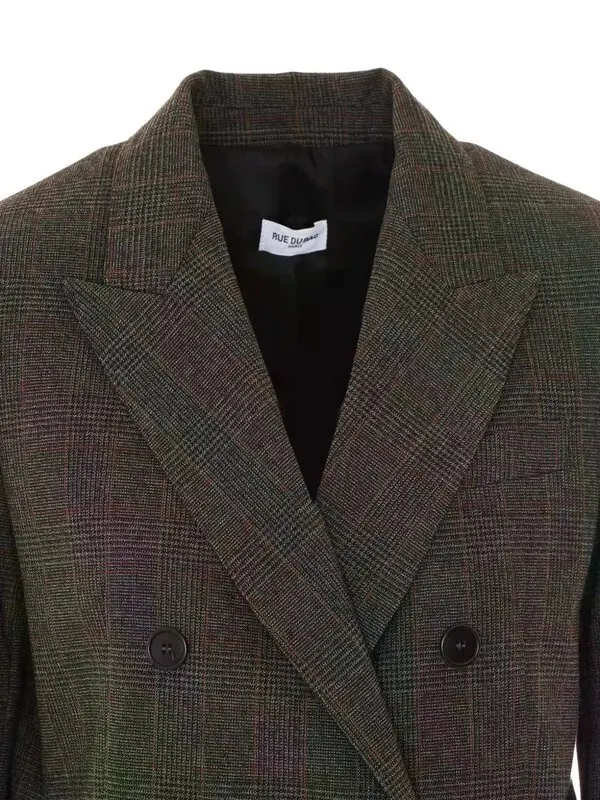 RUE DU BAC Check-pattern Double-breasted Blazer