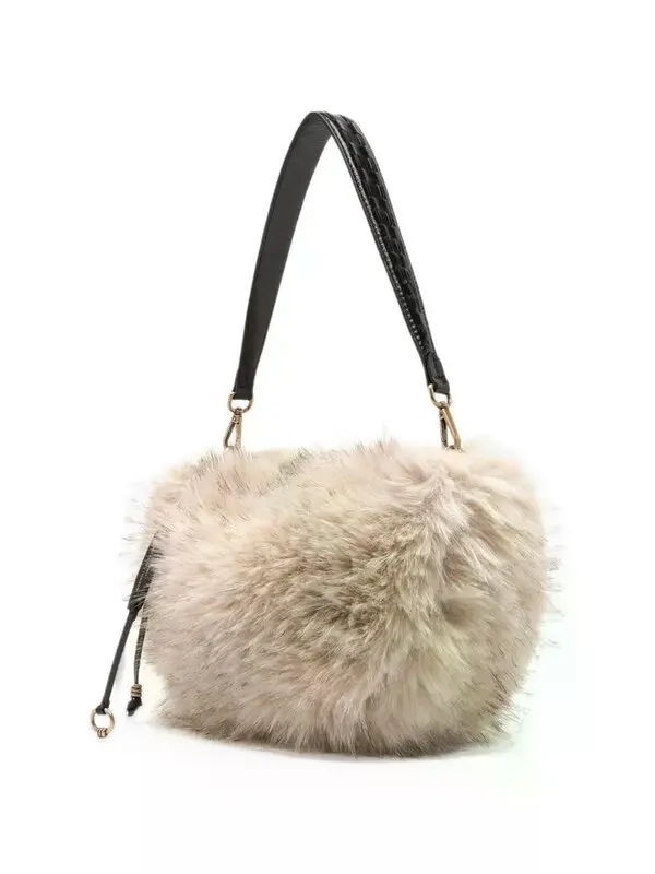 GIANNI CHIARINI Small Cleo Faux-fur Shoulder Bag - Neutrals