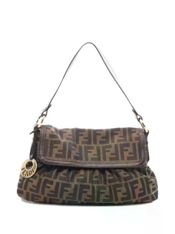 Fendi 2000s Zucca Shoulder Bag - Brown