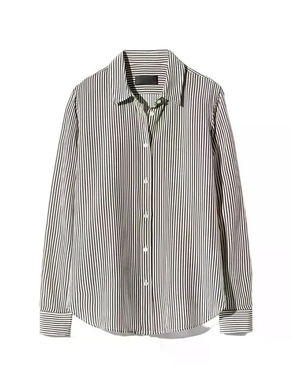 NILI LOTAN Gaia Vertical-stripe Shirt