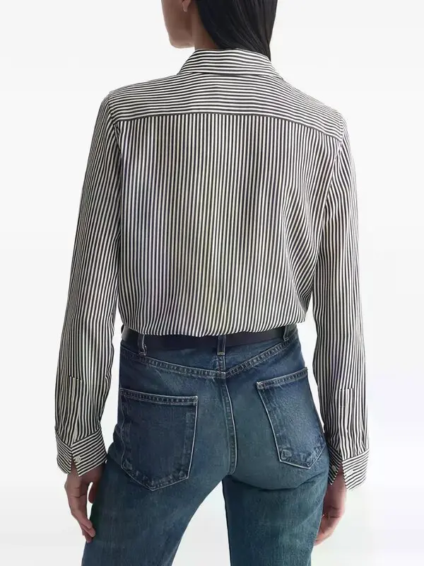 NILI LOTAN Gaia Vertical-stripe Shirt