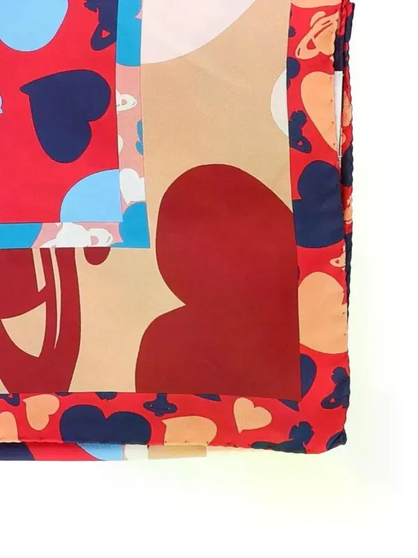 VIVIENNE WESTWOOD Heart-print Silk Scarf