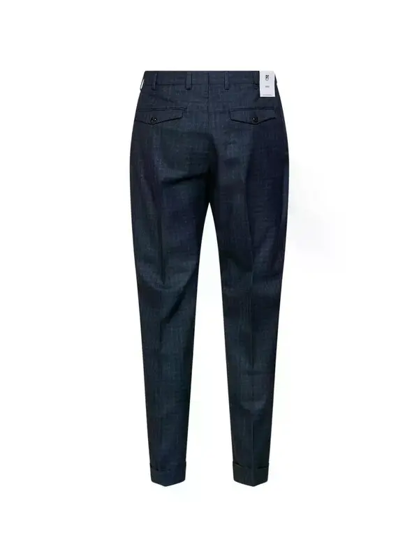 PT TORINO Check-pattern Wool Trousers