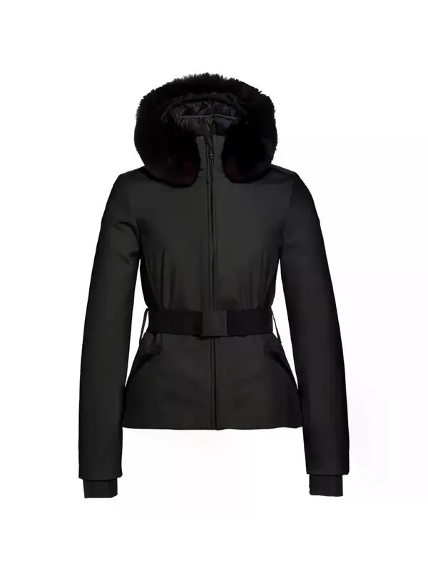 Goldbergh Hida Faux Fur-trim Belted Jacket - Black