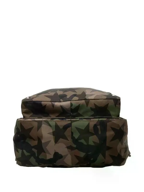 Valentino Garavani 2018-2026 Nylon Rockstud Camouflage Stars Backpack