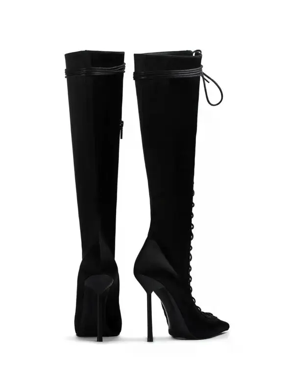 LE SILLA Colette Lace-up Pointed-toe Boots