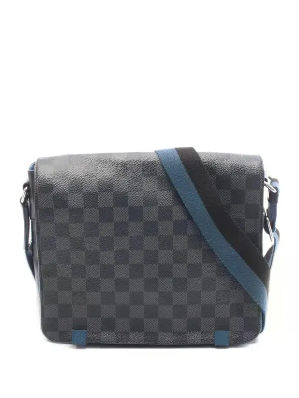 LOUIS VUITTON 2016 Pm District Damier Graphite Messenger Bag - Black