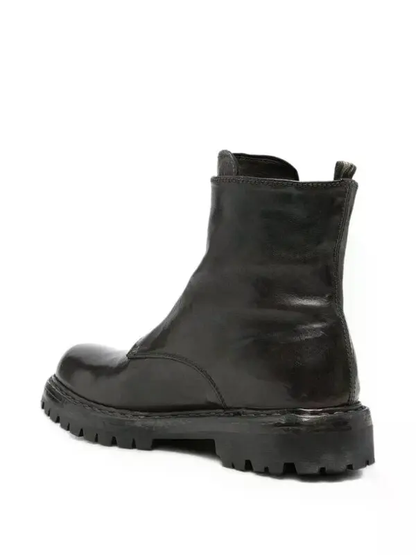 Officine Creative Front-zip Lug-sole Ankle Boots