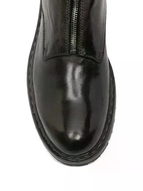 Officine Creative Front-zip Lug-sole Ankle Boots