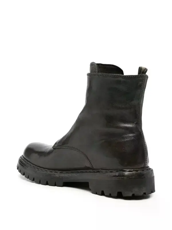 Officine Creative Front-zip Lug-sole Ankle Boots
