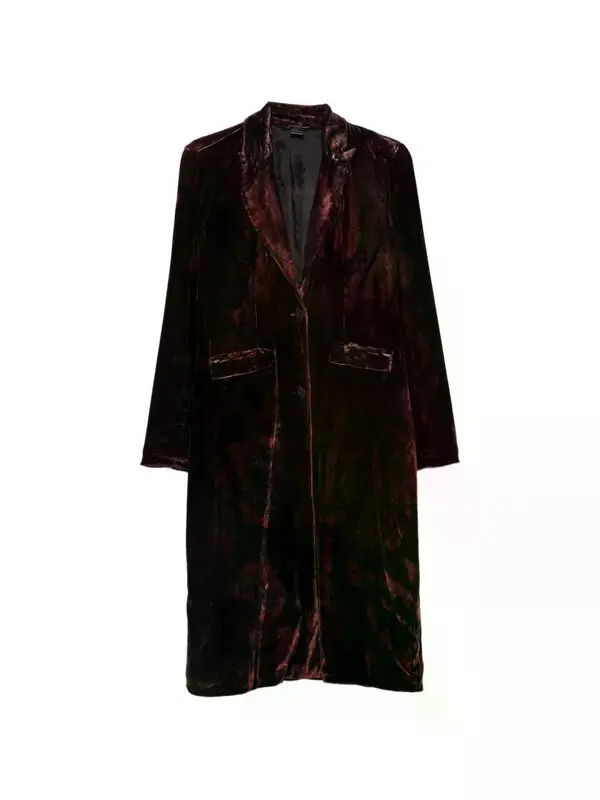 Avant Toi Velvet Single-breasted Coat - Red