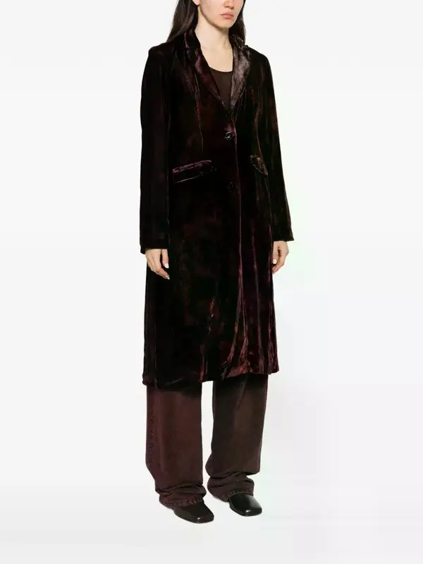 Avant Toi Velvet Single-breasted Coat