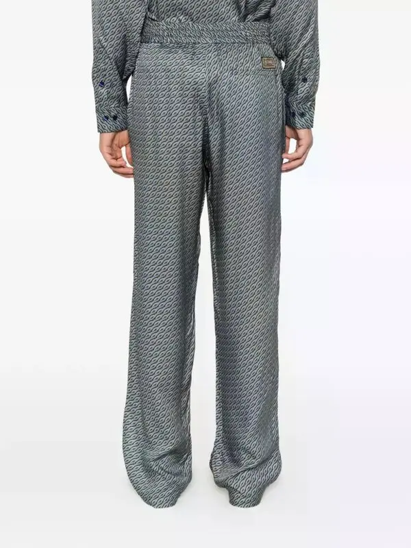 Drole De Monsieur Geometric-print Drawstring Trousers