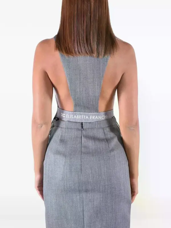 Elisabetta Franchi Wool Vest With Lettering Print