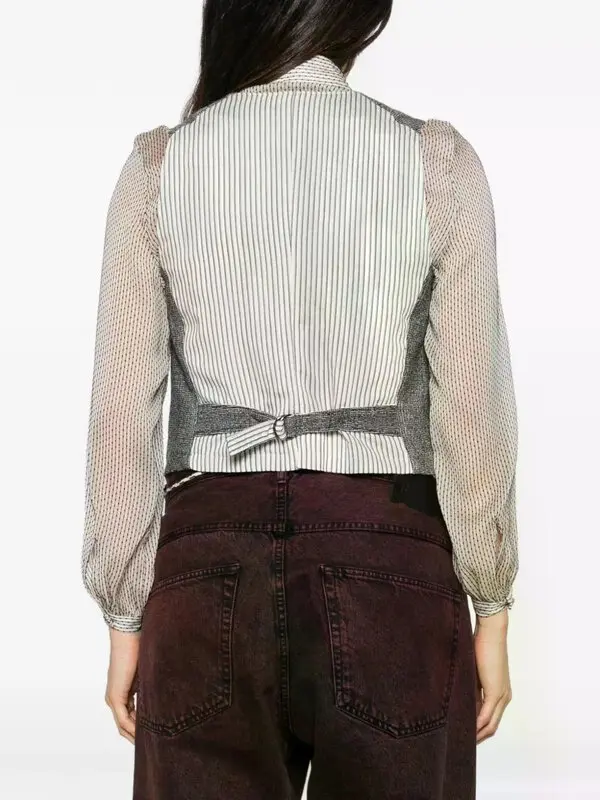 R13 Check Double-breasted Waistcoat