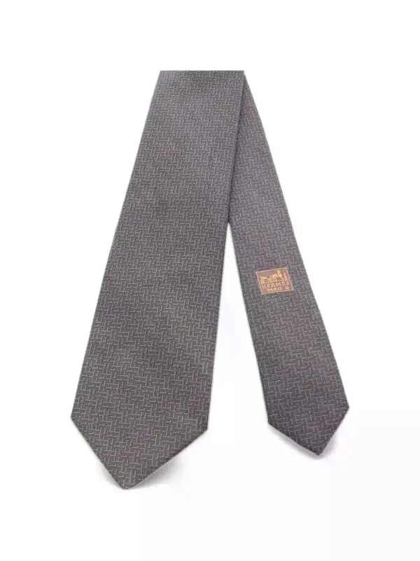 Hermès 2010 H Logo Pattern Tie