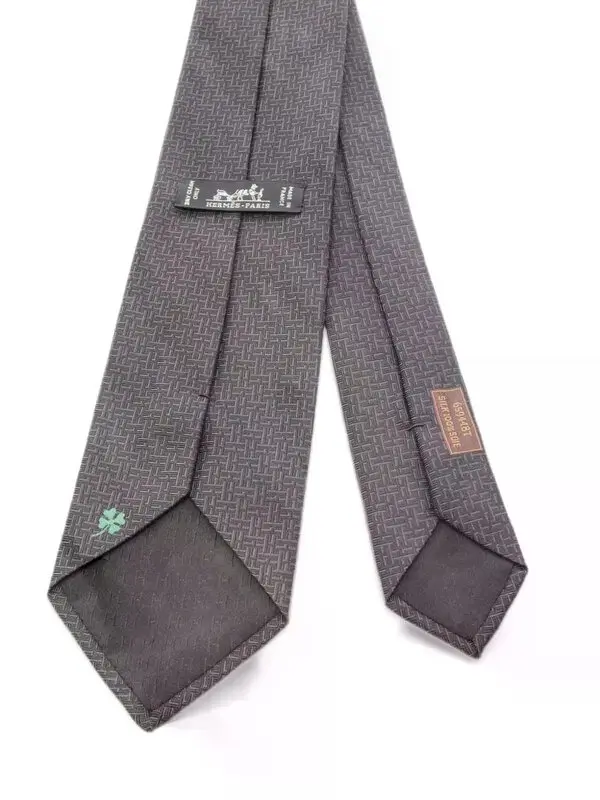 Hermès 2010 H Logo Pattern Tie